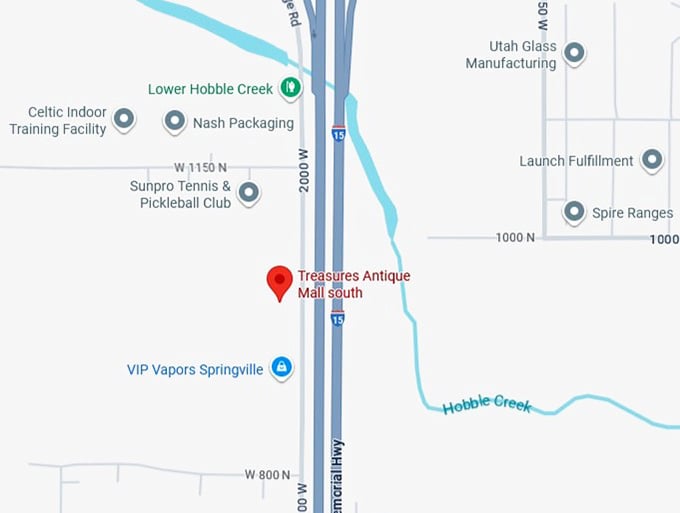 16. treasures antique mall south map