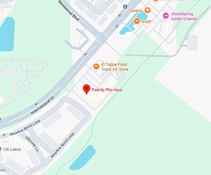 16. twenty pho hour map