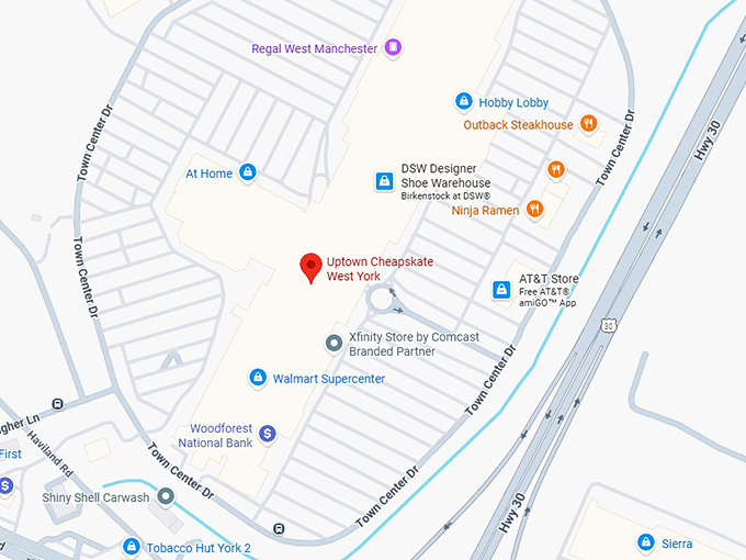 16. uptown cheapskate west york map