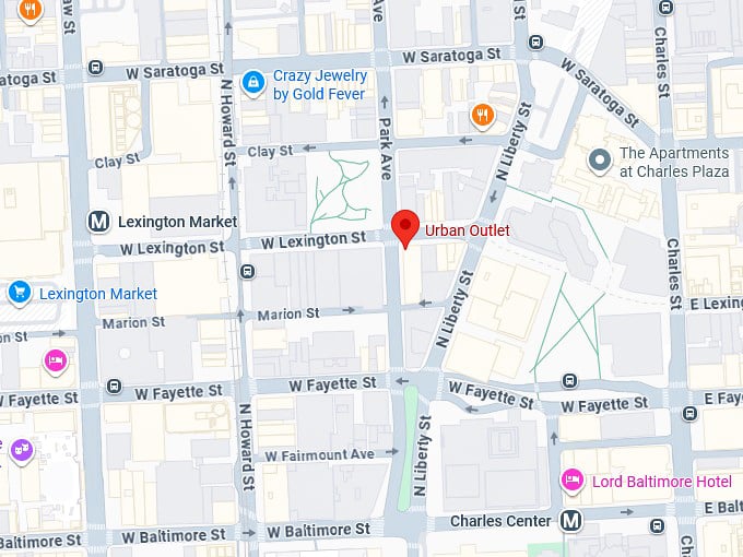 16. urban outlet map