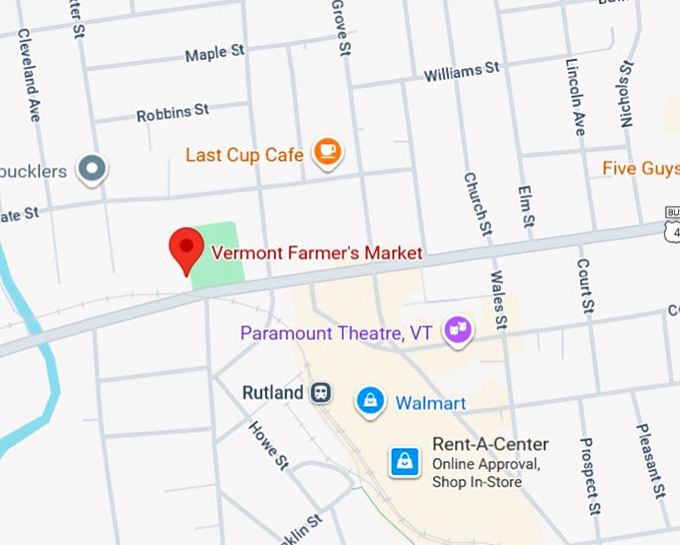 16. vermont farmer's market map