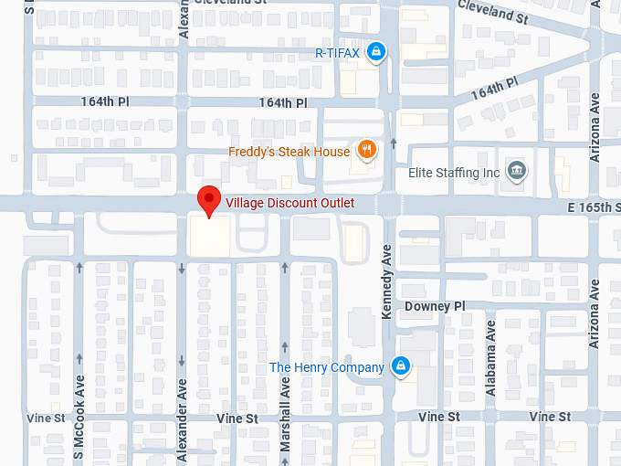 village discount outlet map