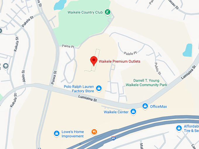 16. waikele premium outlet map