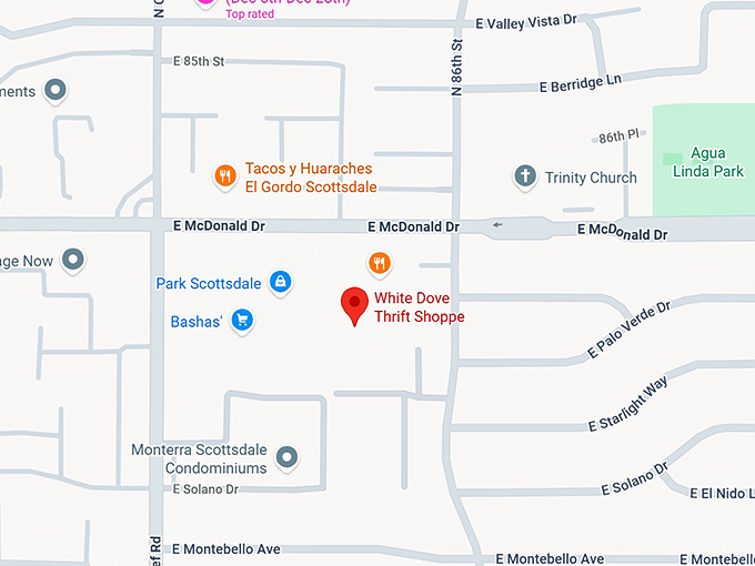 16. white dove thrift shoppe map