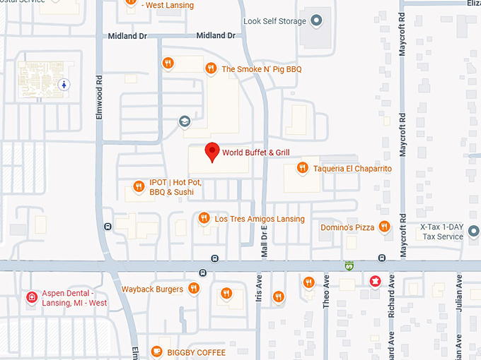 16. world buffet & grill map
