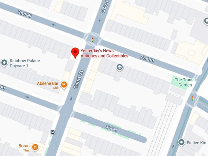 16. yesterday's news antiques and collectibles map