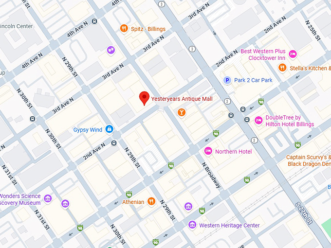 16. yesteryears antique mall map