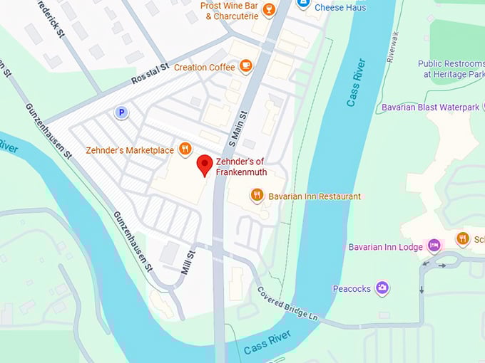16. zehnder's of frankenmuth map