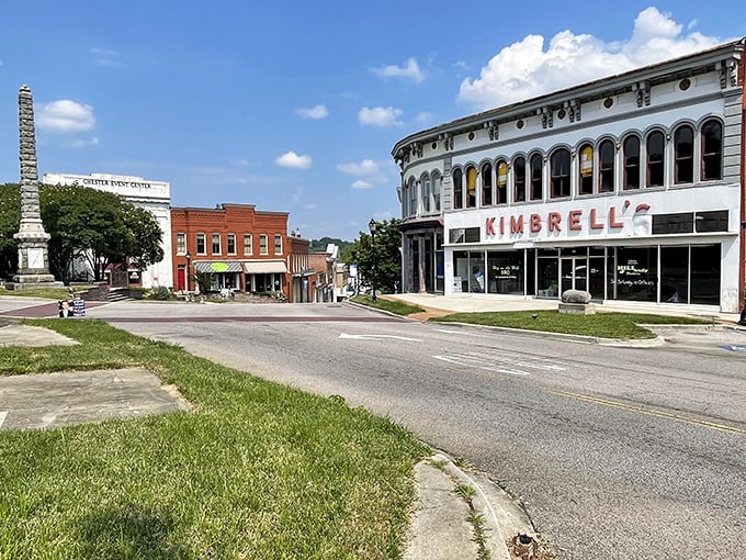 Chester's historic downtown square feels like stepping into a Norman Rockwell painting where Kimbrell's has been the heart of local shopping for generations.