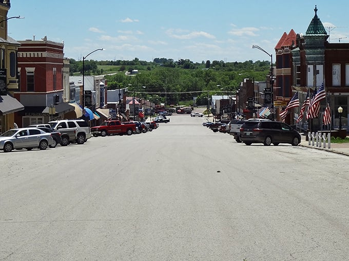 Corning's main street looks like it was plucked straight from a Norman Rockwell painting, complete with brick buildings and small-town charm.