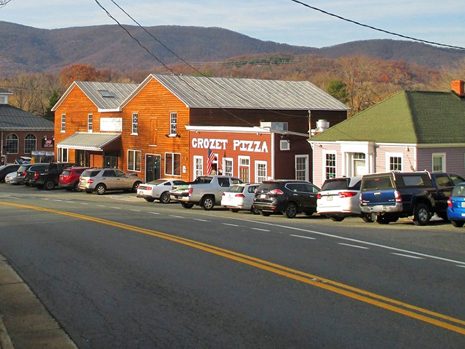 Crozet's main street looks like a Norman Rockwell painting come to life, complete with that iconic pizza joint everyone raves about.