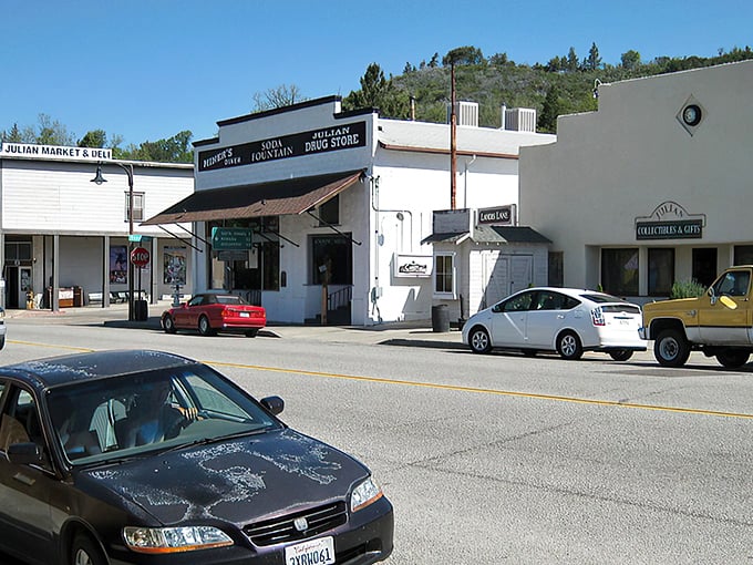 Julian's main street whispers tales of gold rush dreams and apple pie promises.