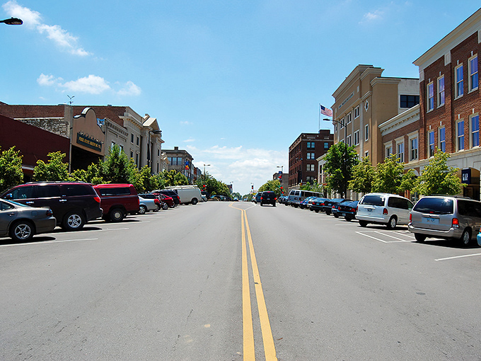 Lawrence's Massachusetts Street stretches like a welcoming embrace, where college energy meets hometown charm perfectly.