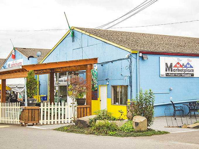 The blue building with yellow trim isn't just eye-catching&mdash;it's a portal to treasure hunting adventures that could fill your entire weekend!