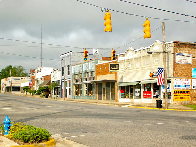 Downtown Montevallo's historic charm shines through its brick buildings and classic storefronts, like a Norman Rockwell painting come to life.