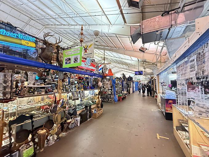 Inside Raynham Flea Market, where every aisle feels like a treasure map waiting to be followed.