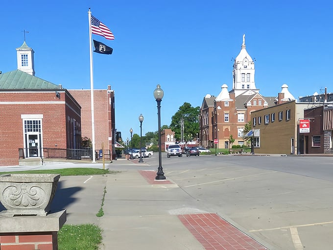 Downtown Savannah's historic courthouse stands like a proud sentinel, watching over a town where time moves at its own gentle pace.