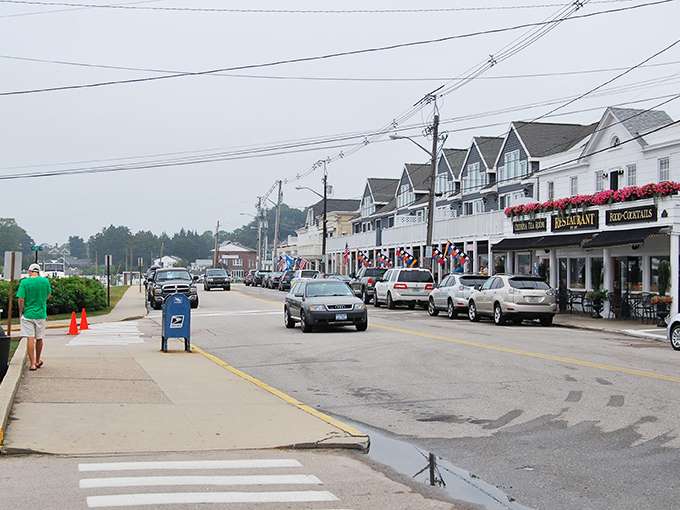 Watch Hill's main street &ndash; where time slows down and ice cream cones are practically mandatory on summer afternoons.