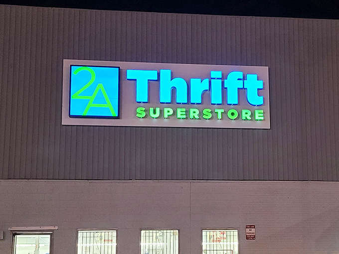When a thrift store needs this much parking, you know the deals inside are absolutely legendary.
