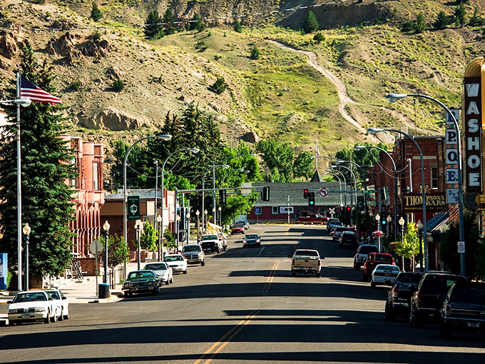 Downtown Anaconda whispers tales of Montana's past while the rugged hills stand guard, a postcard-perfect slice of Big Sky Country.