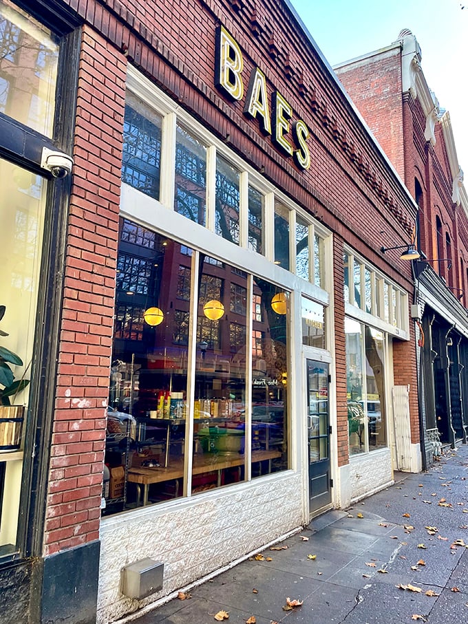 Classic meets contemporary at BAES. That brick exterior hides Portland's crispy chicken revolution.