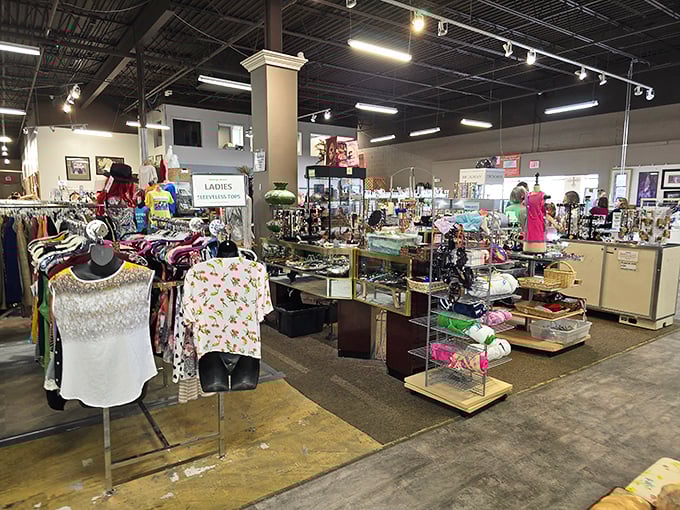 Racks upon racks of organized clothing await at Blessings Abound. This isn't shopping&mdash;it's an adventure!