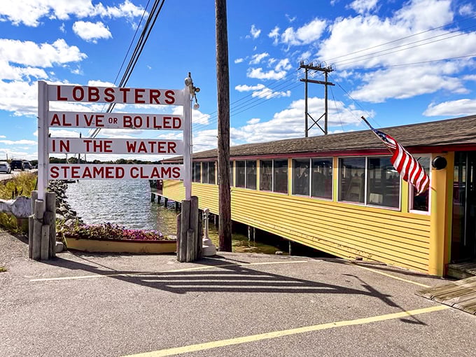 "Lobsters alive or boiled in the water" &ndash; now that's a straightforward menu that gets right to the delicious point!