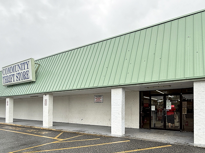 With its distinctive green roof and spacious layout, this thrift wonderland promises adventures in budget decorating.