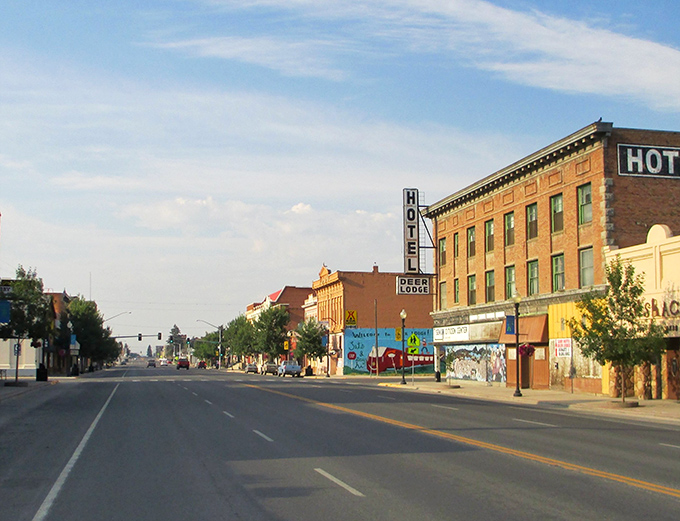 The old hotel stands sentinel on Deer Lodge's main drag, a reminder that affordable small-town charm never goes out of style.