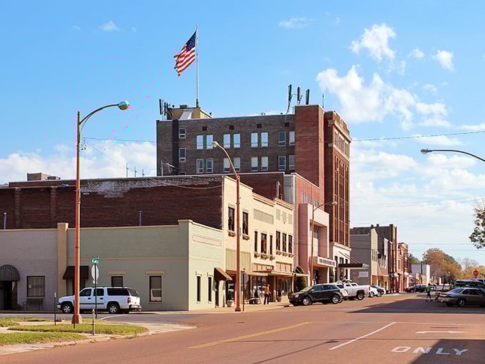 The American flag flies proudly over Dyersburg's main street, where retirement dollars stretch as far as the Tennessee sky.