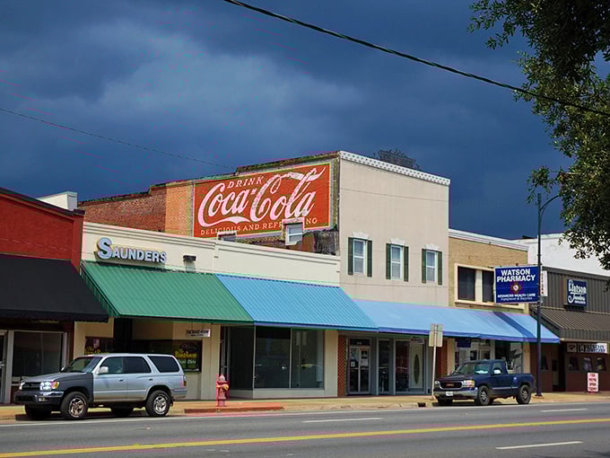 Those colorful awnings aren't just for show—they're sheltering decades of small-town stories and the occasional impromptu neighbor reunion.
