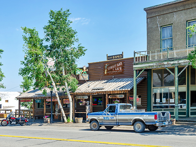 The Cowboy Cafe, established 1893, stands as Meeteetse's living history book. If these wooden walls could talk, they'd tell you to order the pie.