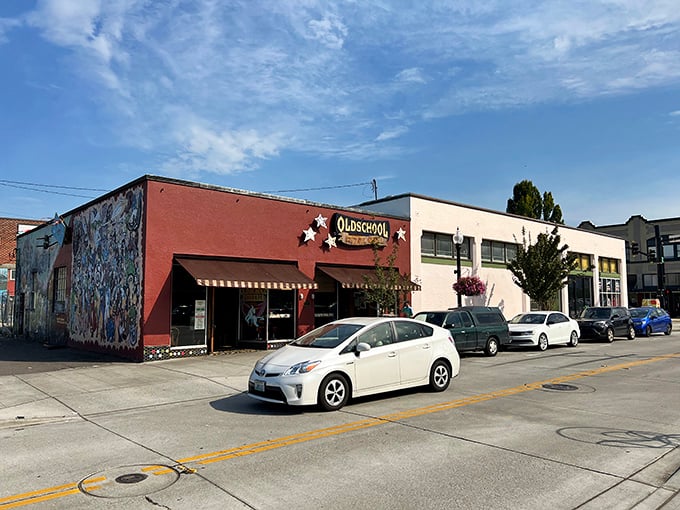 Those striped awnings aren't just for show&mdash;they're signaling that serious, no-nonsense pizza magic happens inside these walls.