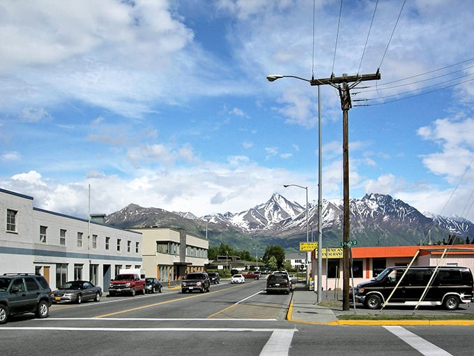 Those mountains behind Palmer aren't just scenery—they're nature's way of saying "Look at me, not your phone!"