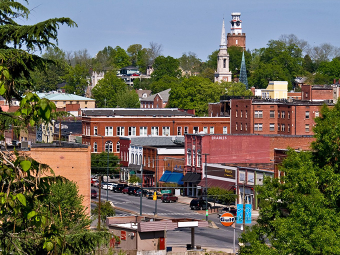 That iconic clock tower stands guard over Rome's charming streets like a friendly neighborhood watchman keeping perfect time.