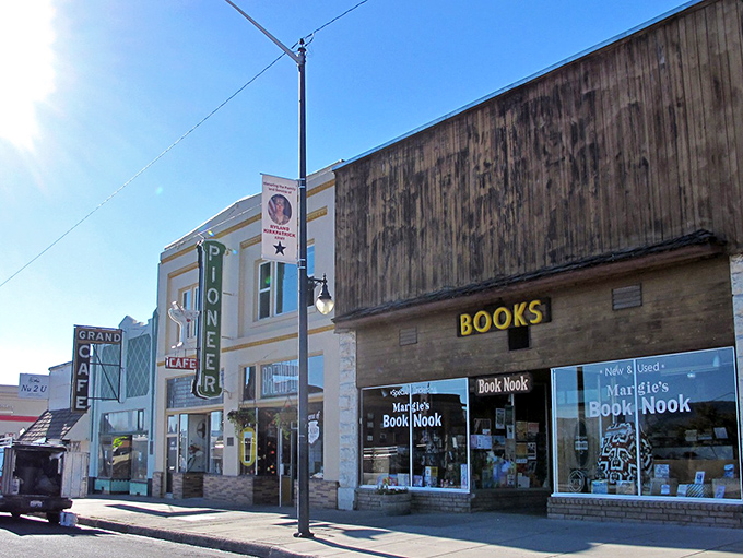 Margie's Book Nook and the Pioneer Theater anchor Susanville's main street, where your Social Security check stretches like taffy.
