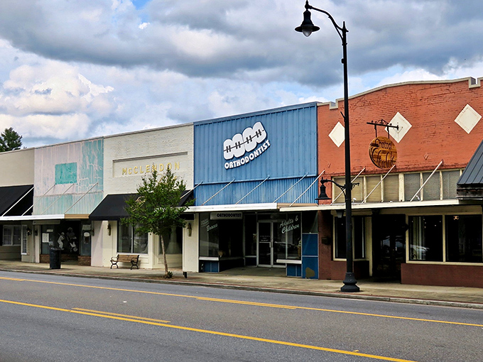 Small-town storefronts tell stories of simpler times when neighbors knew each other's names.