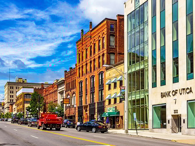 Utica's colorful downtown architecture tells stories of the past while housing today's local businesses. These brick beauties have weathered decades with dignified grace.
