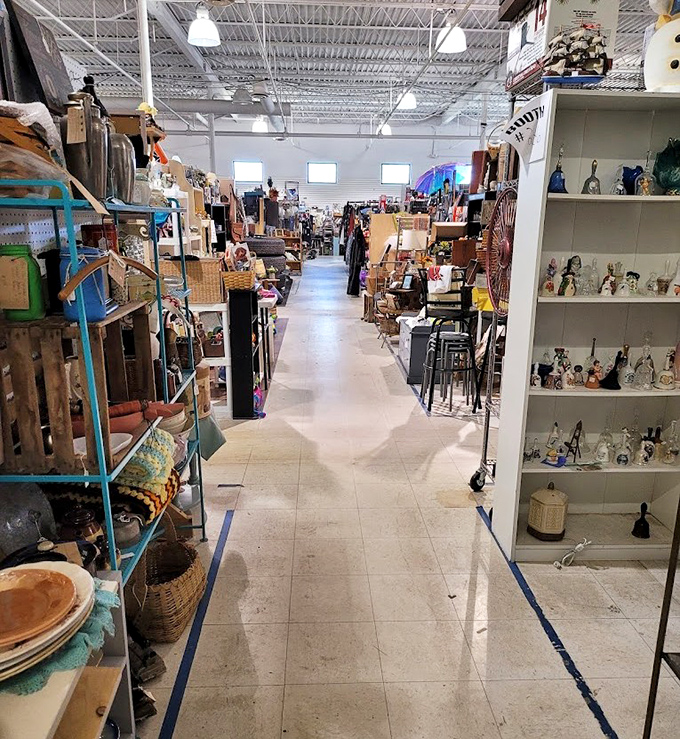 The aisle of possibility stretches before you, flanked by treasures of every description. One person's "I don't need this anymore" becomes another's "I've been looking everywhere for this!"