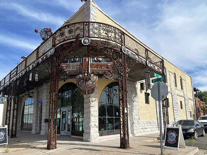 Art Car World showcases automotive creativity with intricate metalwork that transforms ordinary corners into extraordinary destinations.