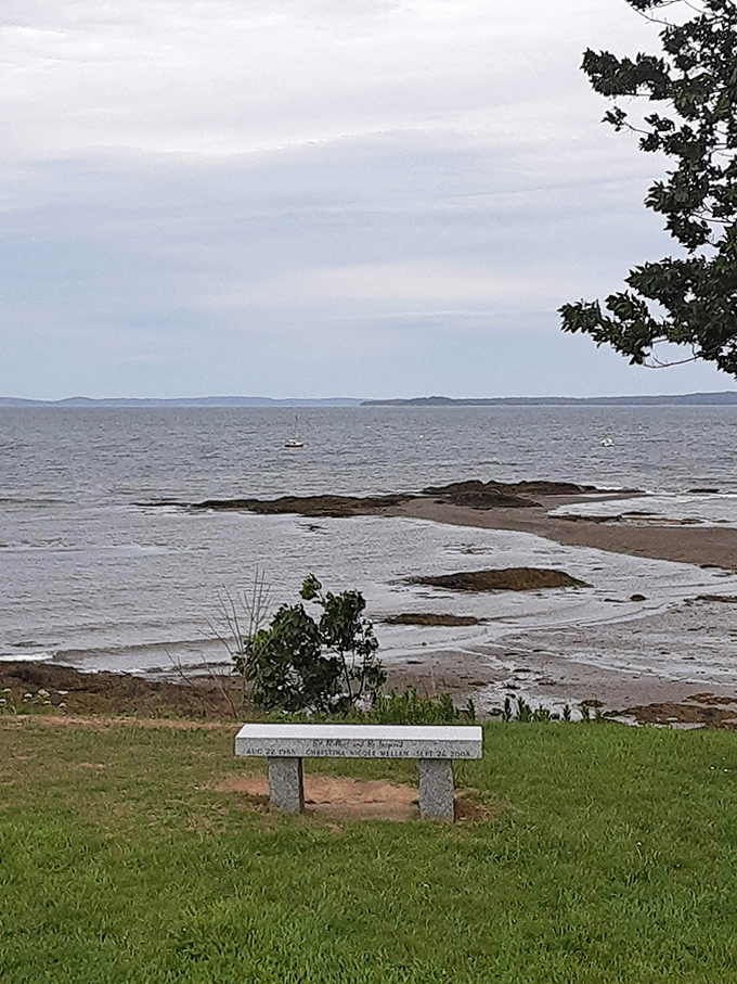 Nature's own meditation bench &ndash; where the Penobscot Bay whispers secrets that make your daily worries seem hilariously unimportant.