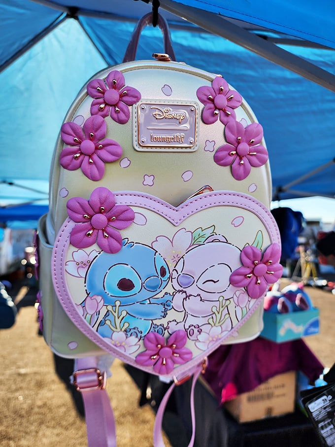 Disney magic doesn't require a theme park admission&mdash;this Stitch and Angel backpack brings character charm at flea market prices.