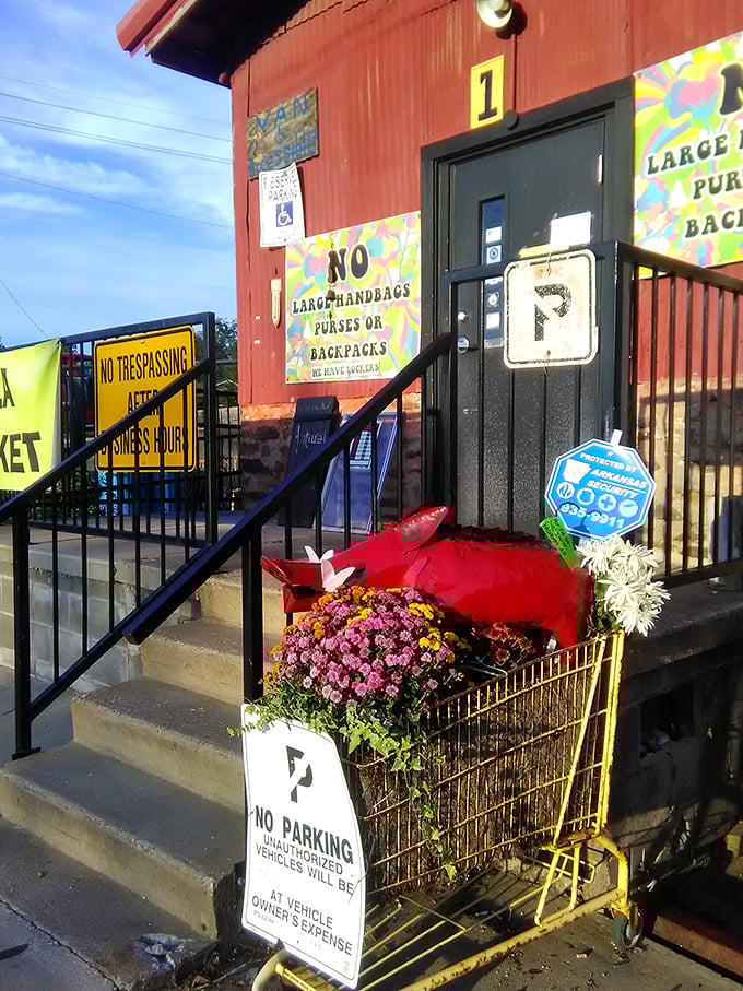 No large bags allowed—smart thinking when you'll need both hands free for all the treasures awaiting inside these doors.