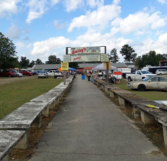 The gateway to possibility. This unassuming entrance leads to a wonderland where one person's castoffs become another's conversation pieces.