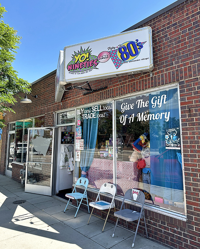 Every inch of wall space celebrates the technicolor explosion that was '80s pop culture. Marie Kondo would have a panic attack.
