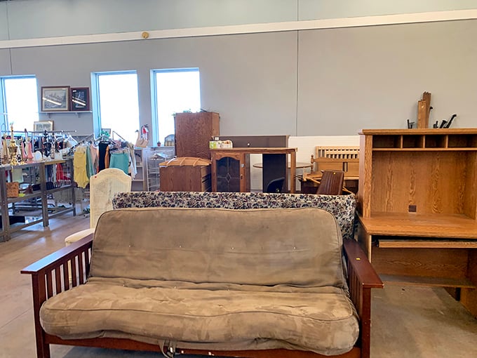 That futon might have stories to tell, but at these prices, you'll gladly add your chapter to its history.