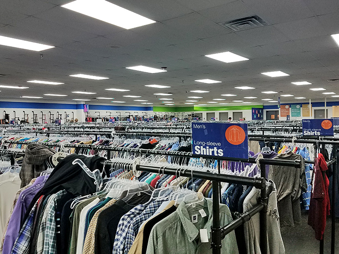 Endless racks of possibility stretch toward the horizon, each hanger a potential fashion revelation waiting to be discovered.