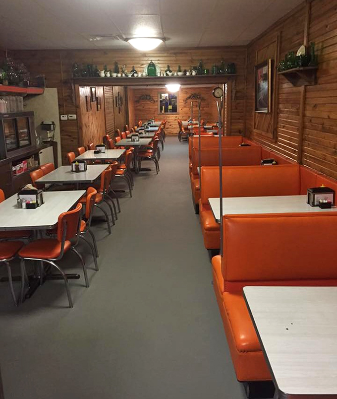Step inside to a time capsule of Americana&mdash;orange vinyl booths and wood-paneled walls create the perfect backdrop for memorable meals and conversations.
