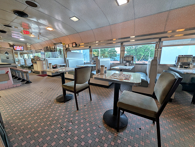 Step inside and time stands still &ndash; curved ceiling, classic booths, and that unmistakable pattern of tiny floor tiles that's witnessed countless coffee refills and life stories.