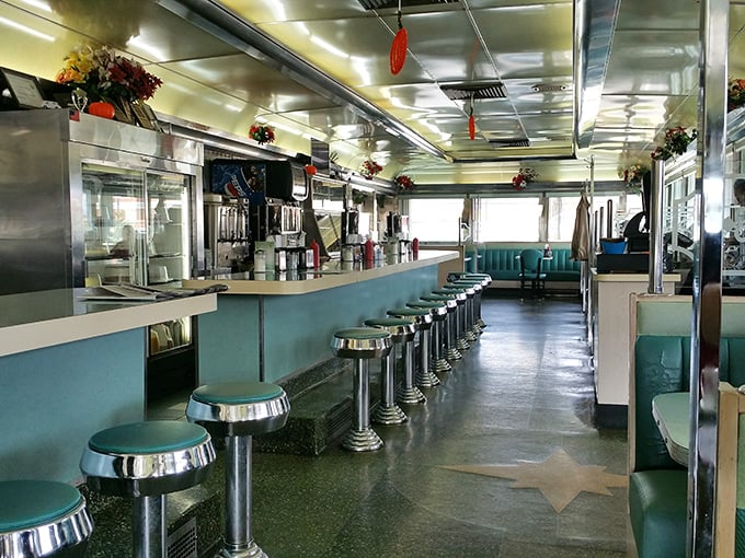 Step inside and you're transported to a simpler time &ndash; turquoise counter stools, gleaming stainless steel, and the promise of endless coffee refills.